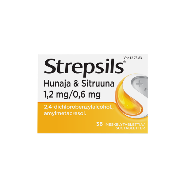 STREPSILS HUNAJA & SITRUUNA 1,2/0,6 MG 36 fol - Oma e-apteekki