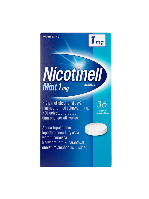 NICOTINELL MINT imeskelytabletti 1 mg 36 fol - Oma e-apteekki
