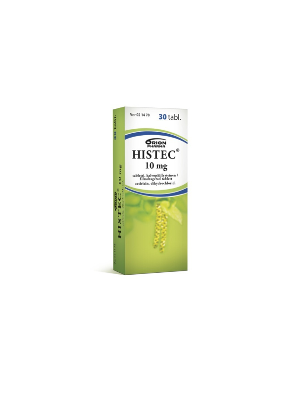 HISTEC tabletti, kalvopäällysteinen 10 mg 30 fol - Oma e-apteekki