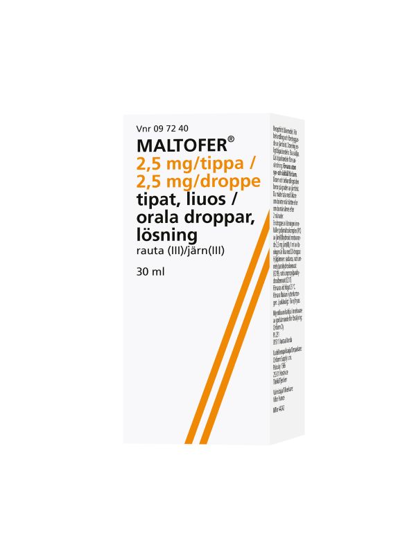 MALTOFER tipat, liuos 2,5 mg/tippa 30 ml - Oma e-apteekki